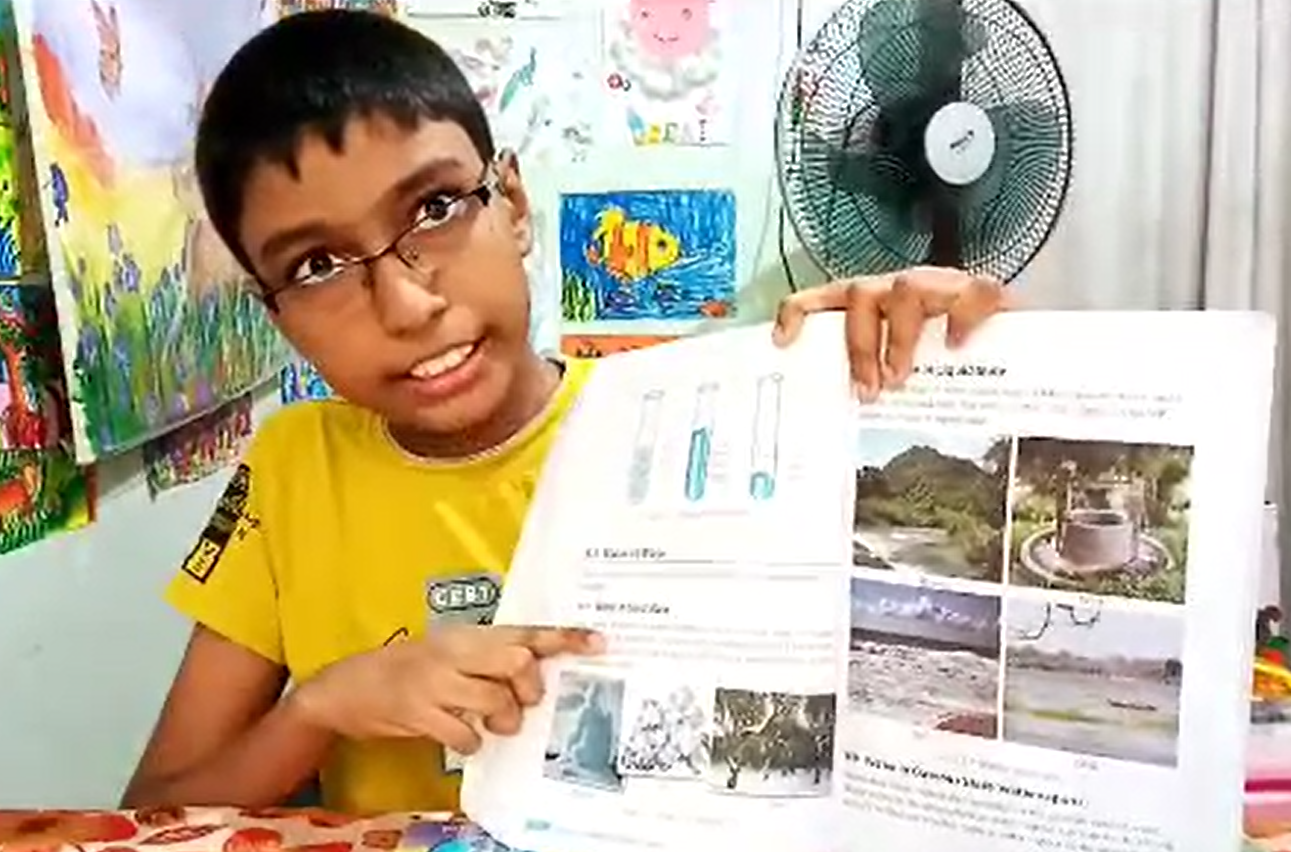 【スリランカ】Chenithaさんの算数、理科の教科書 - APCC for education